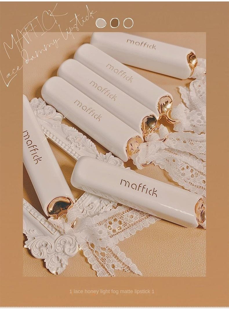 Lace Matte Makeup Lipstick, Long-Lasting Non-Stick Cup, Velvet ...