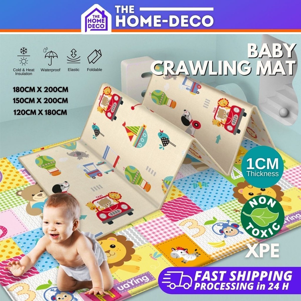 XPE Non Toxic Baby Crawling Floor Mat Pad Large Foldable Foam Playmat ...