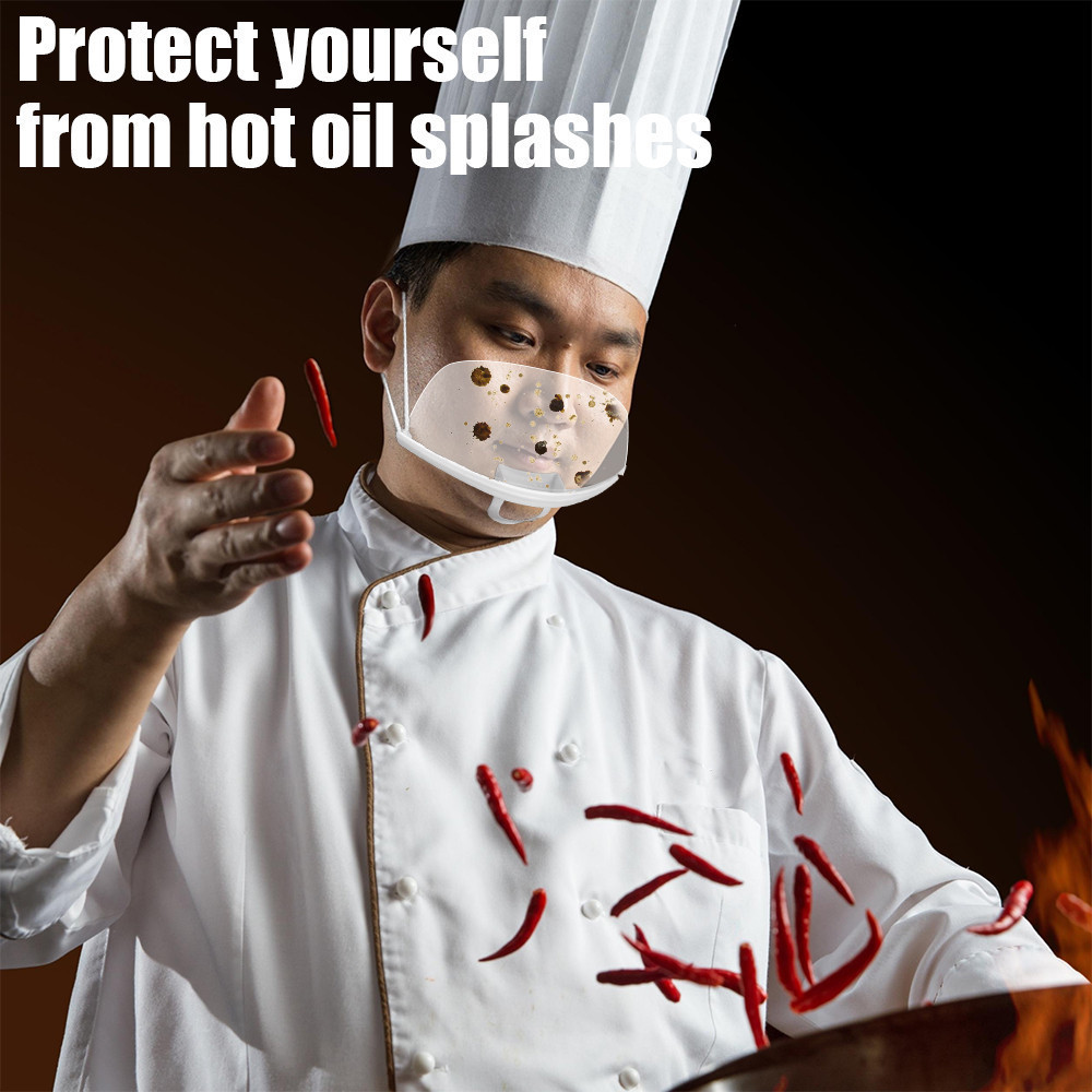 5/10 Pcs Convenient Reusable Safety Hygiene Chef Mask Transparent ...