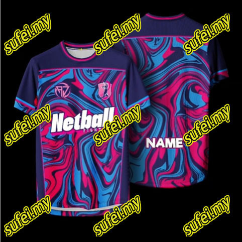 NETBALL jersey sukan Baju T Shirt custom nama Jersey Lelaki jersey bola ...