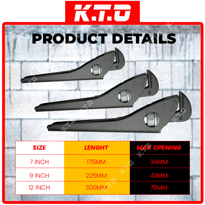 7 / 9 / 12 Inch Germany G Type Pipe Wrench Adjustable Clamping Plumber ...
