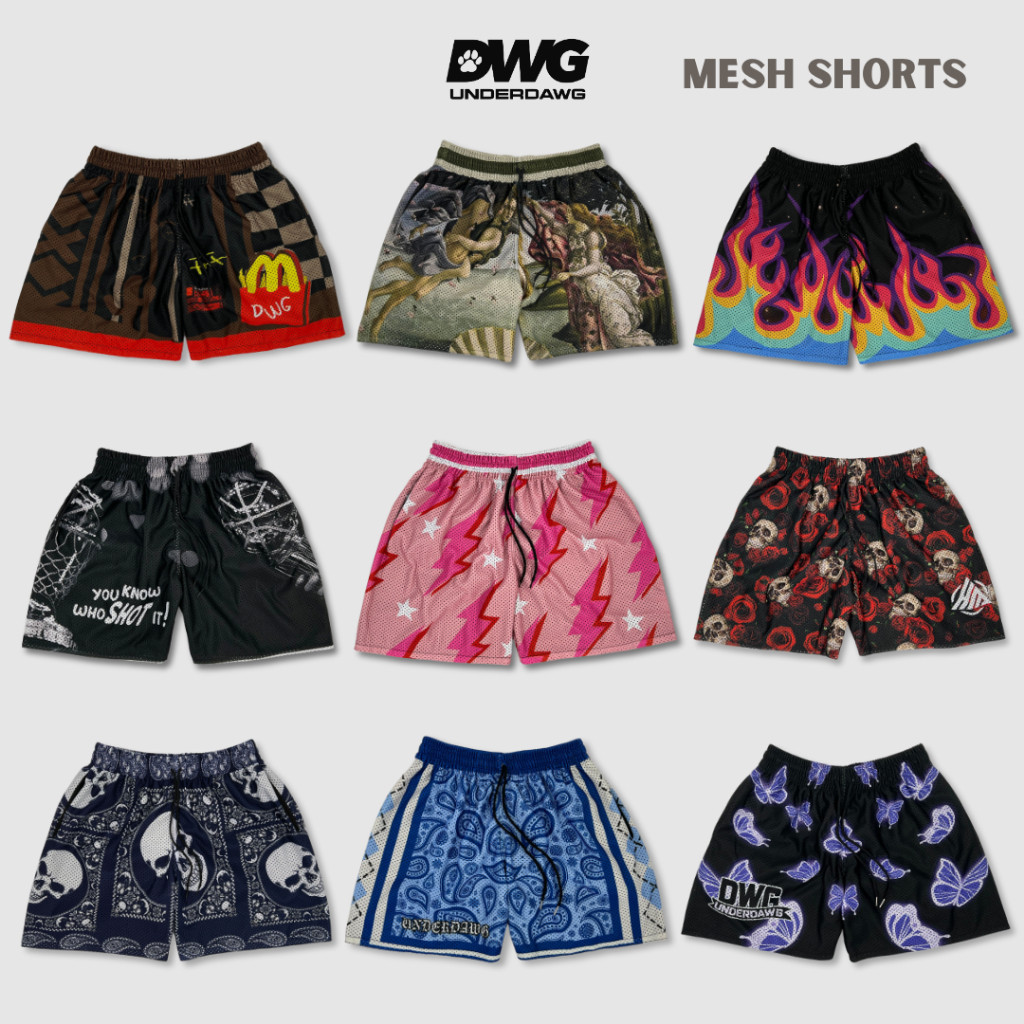 Above The Knee Mesh Sublimated Shorts Unisex | Shopee Malaysia