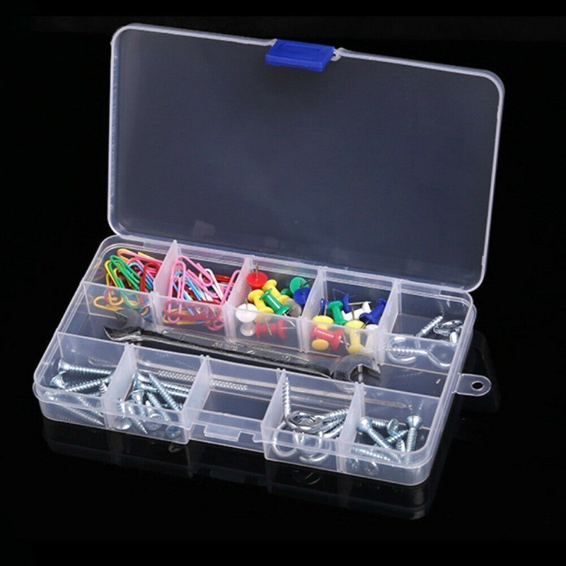 14 Grids Plastic Storage Box - Jewelry Boxes With Cover - Dustproof ...
