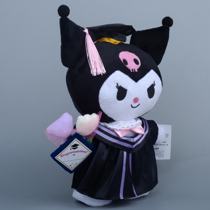 Graduation Season Sanrio Plush Doll 25CM Kuromi Melody Bachelor's ...