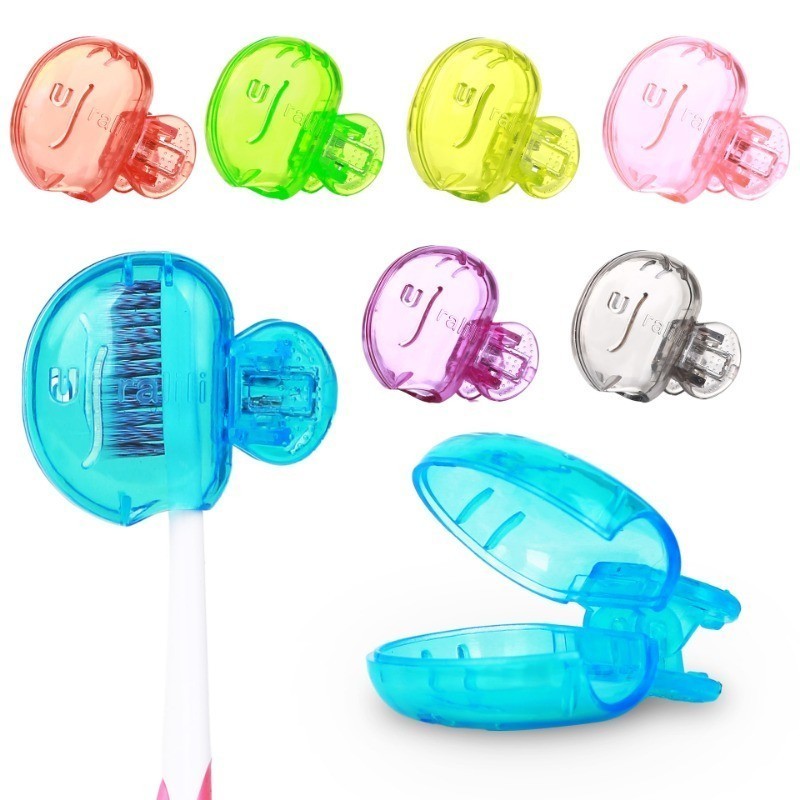 1/2PCS Snap-on Toothbrush Head Cover Clips - Portable, Dustproof ...