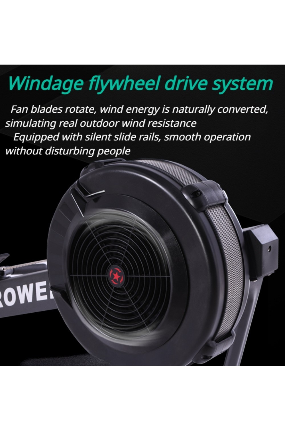 ONTOLOGY foldable wind resistance rowing machine home smart rowing ...