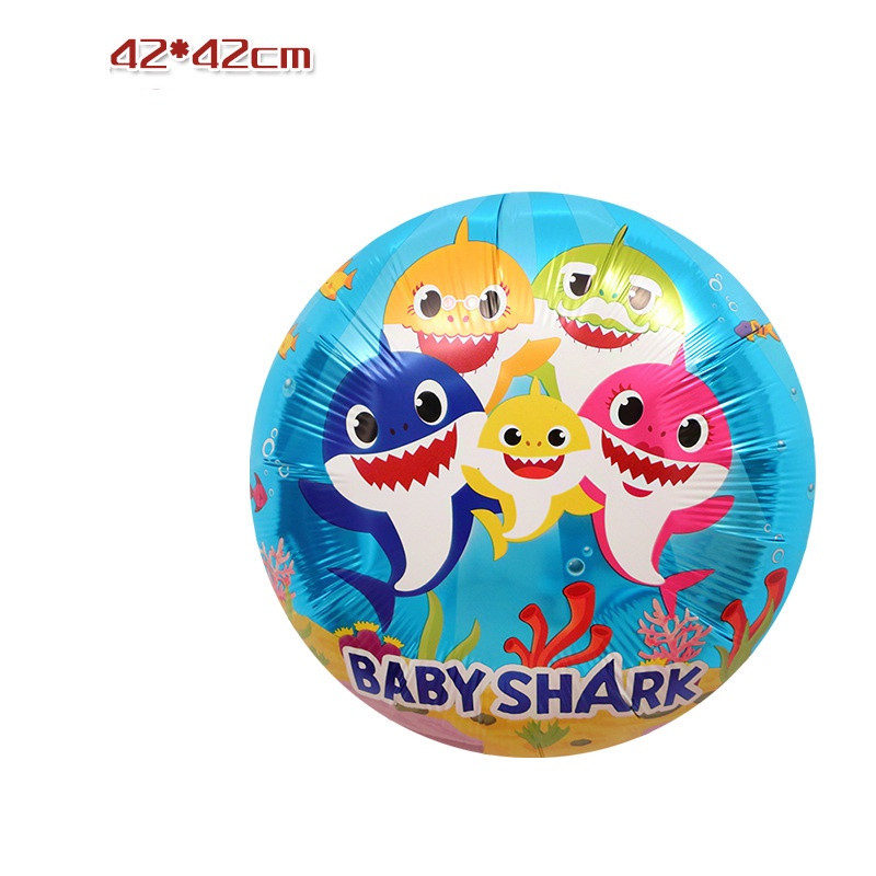 5 Pcs Shark Balloons Set, 25 Inch Large Shark Foil Balloons,Shark Party ...