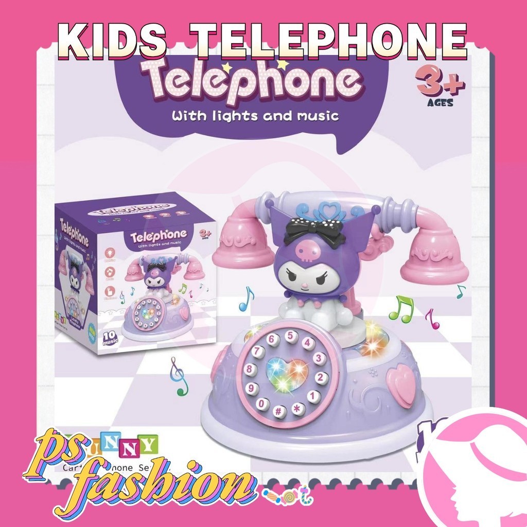 Kuromi Pony Telephone Toy With Light & Songs Boy & Girl Brithday Gift ...