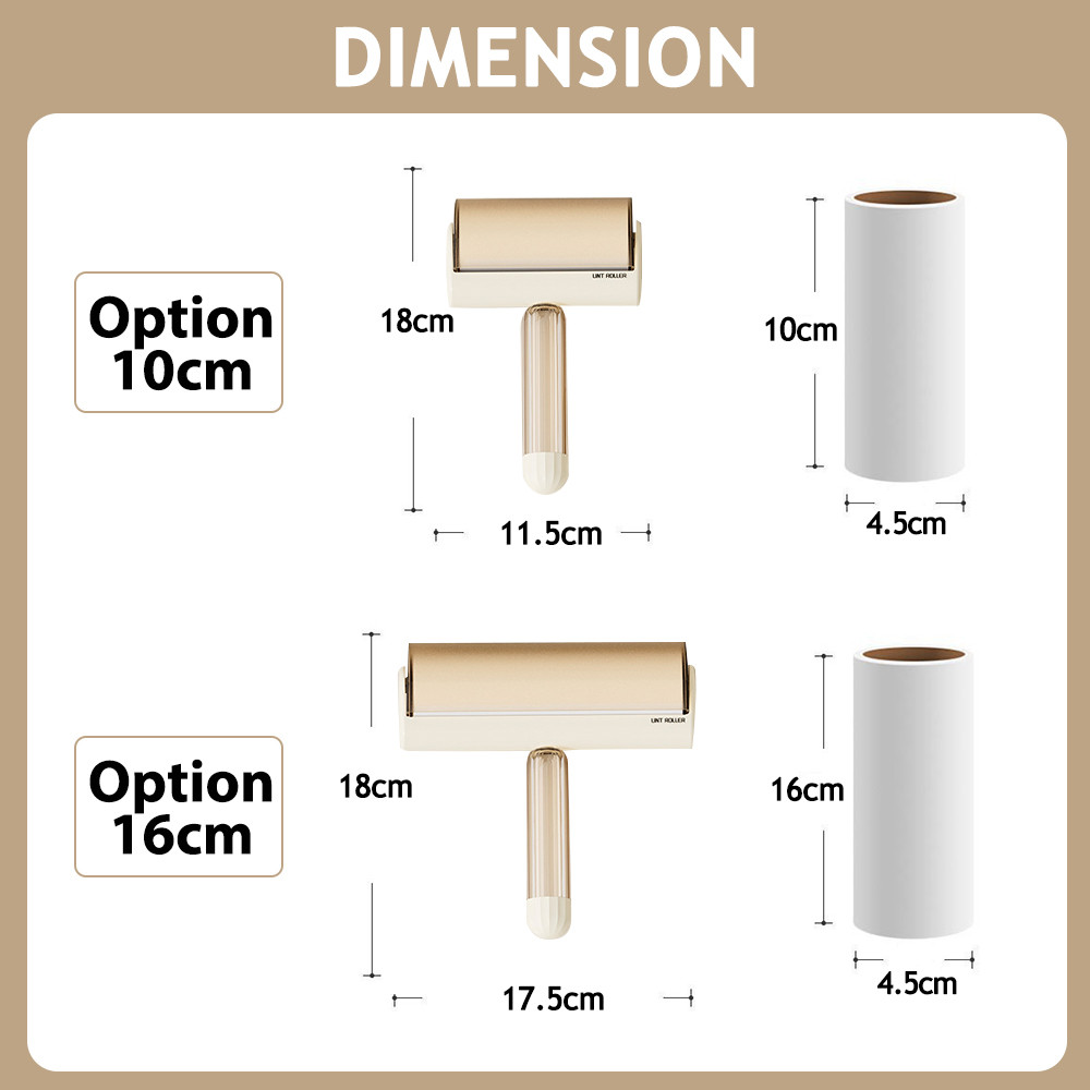 Innohut Lint Roller Detachable Sticky Dust Roller Hair Fur Dust Remover ...