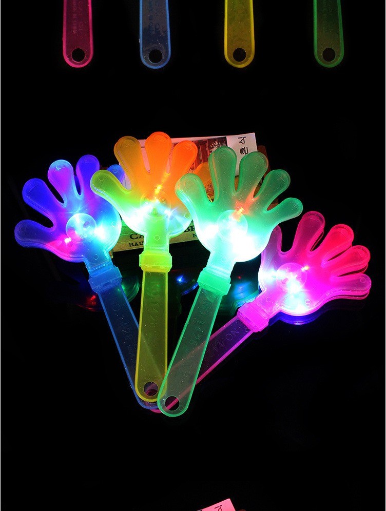 Kids Adults Fluorescent Palm Clapping Fun Flashing Led Light Party Hand ...