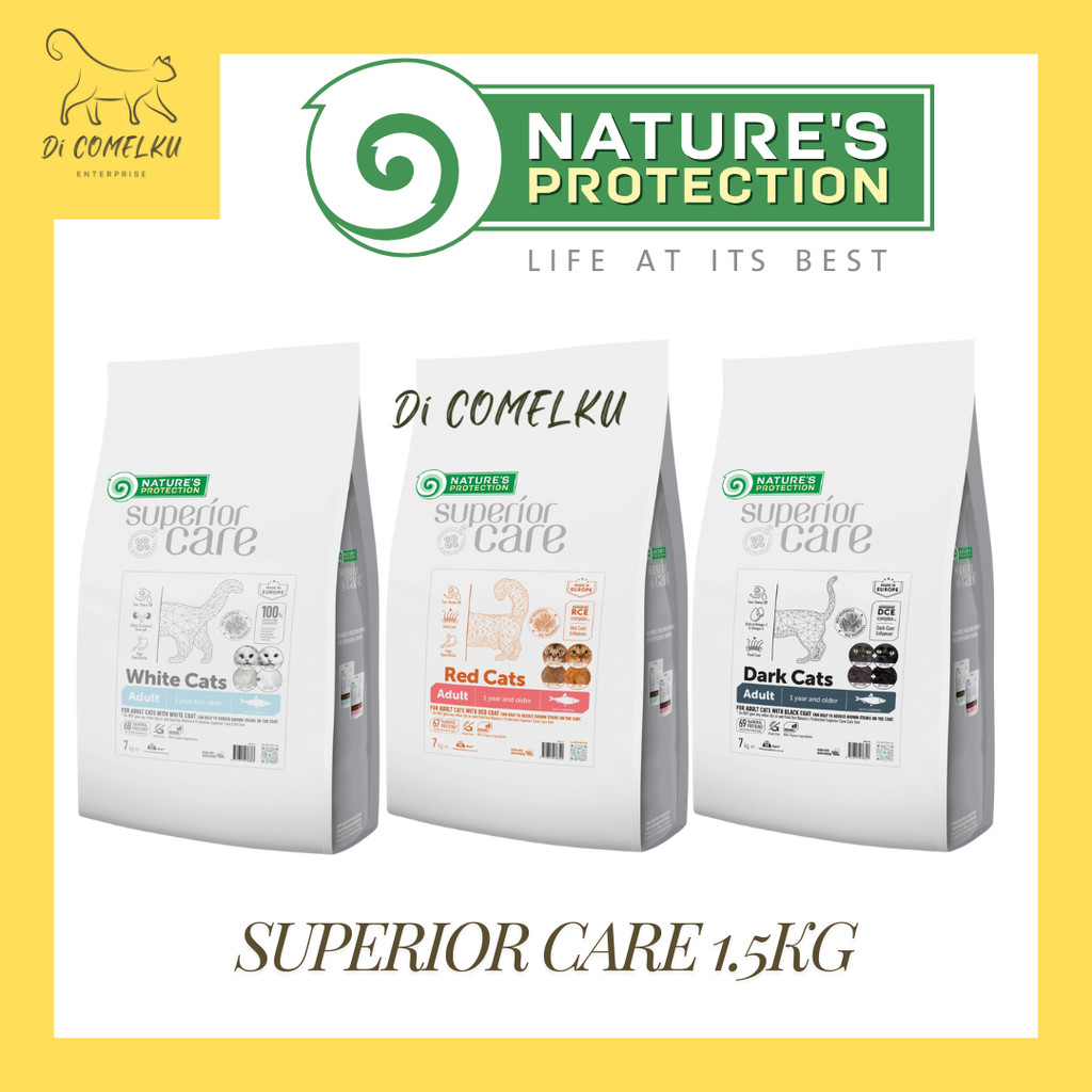 (1.5kg) NP Nature's Protection Cat Food Superior Care White / Red /Dark ...