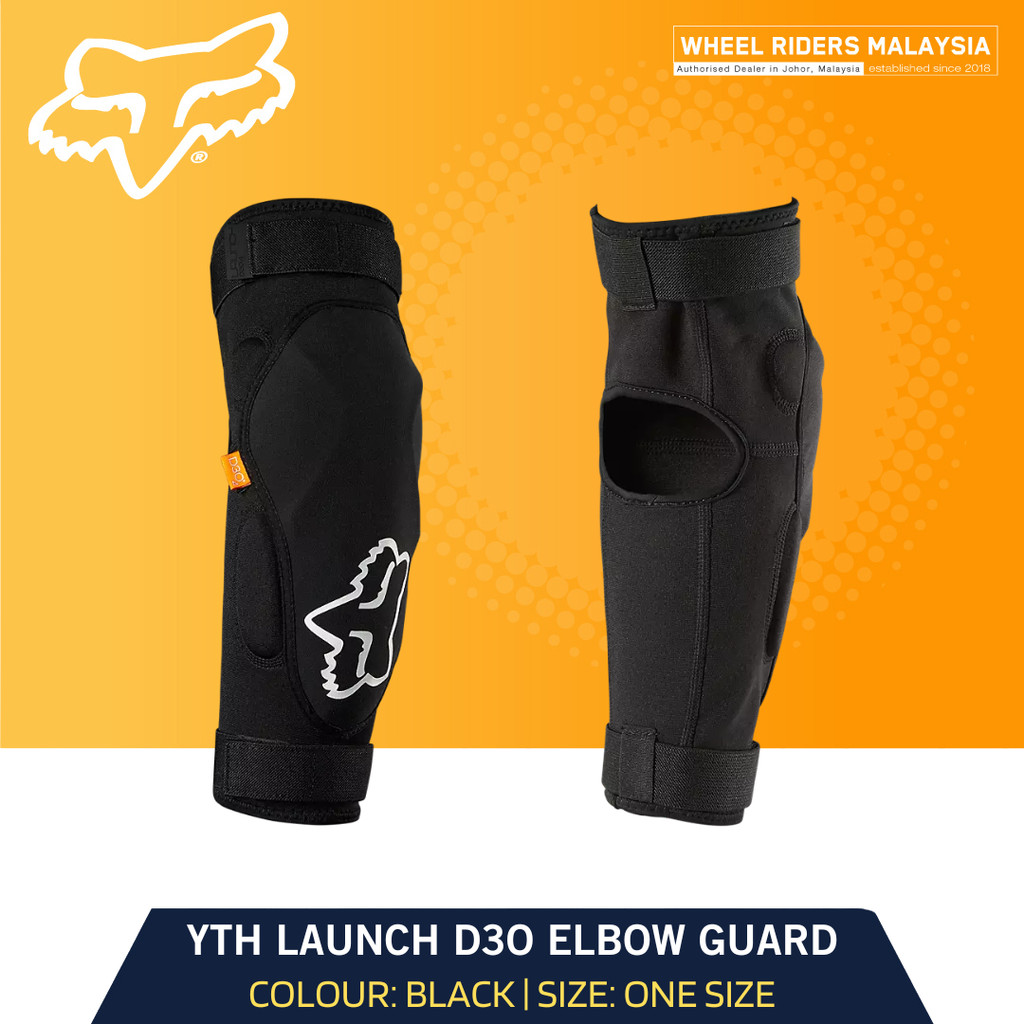 Fox Youth Launch D3O Elbow Guard [BLK] OS Youth Launch D3O® Elbow Pads ...