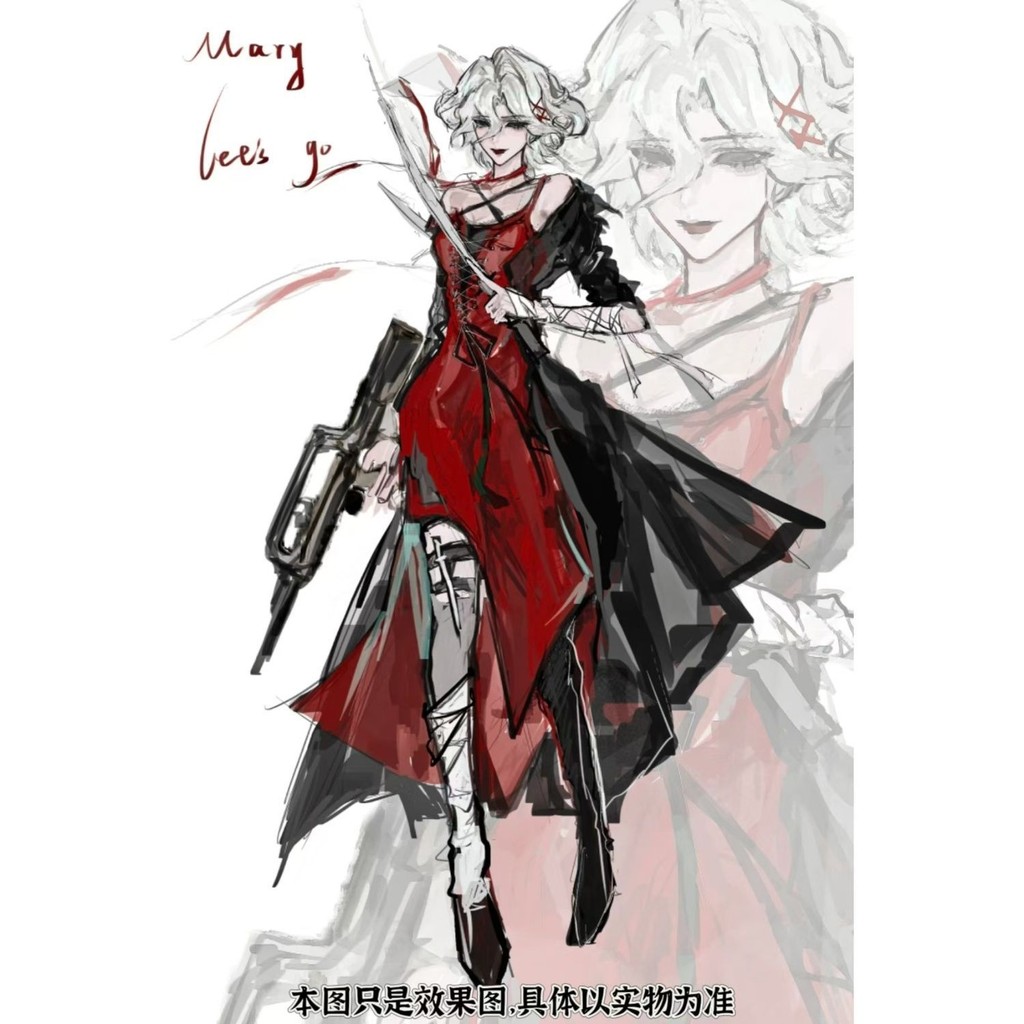 Identity V Fan-Made Hand-Drawn Acrylic Standee Set - Red Lady, Grace ...