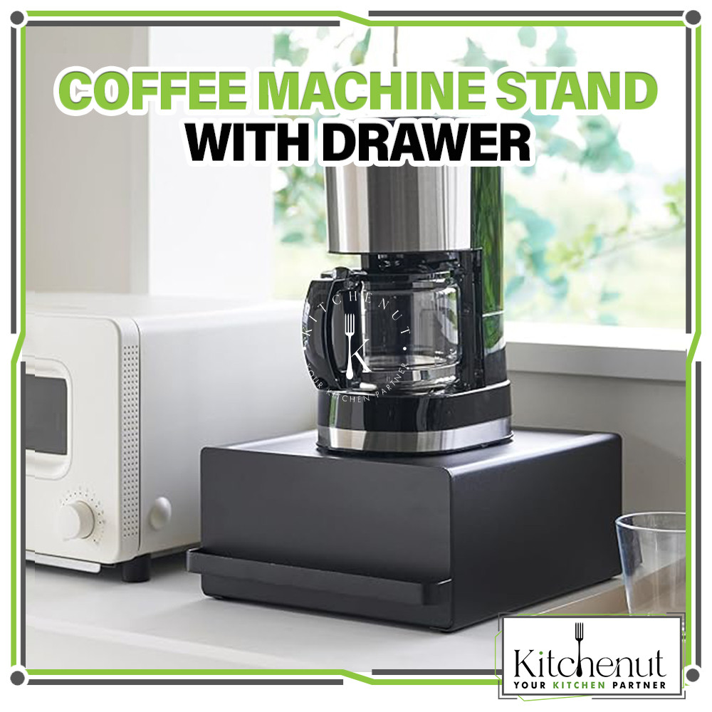 Kitchenut Coffee Machine Stand With Drawer Condiments Organizer ...