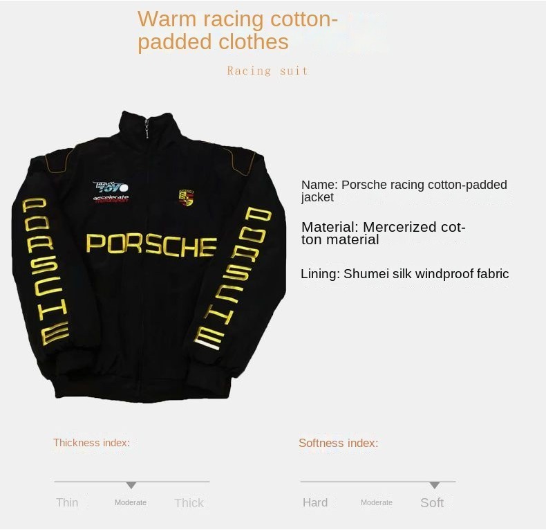 F1 Racing Suit Men Women Autumn Winter Cotton-padded Jacket Men Porsche ...