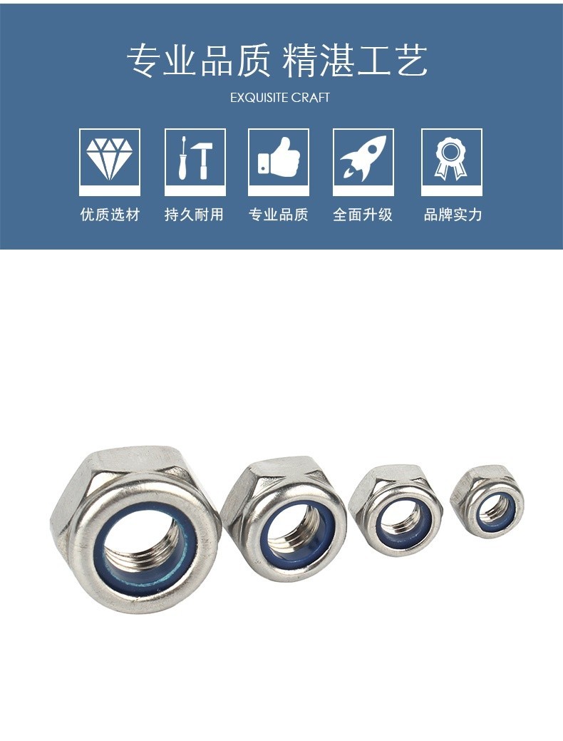 【WDY】Lock Nut SUS304 nut locking nut Anti-slip nut Thin thread reverse ...