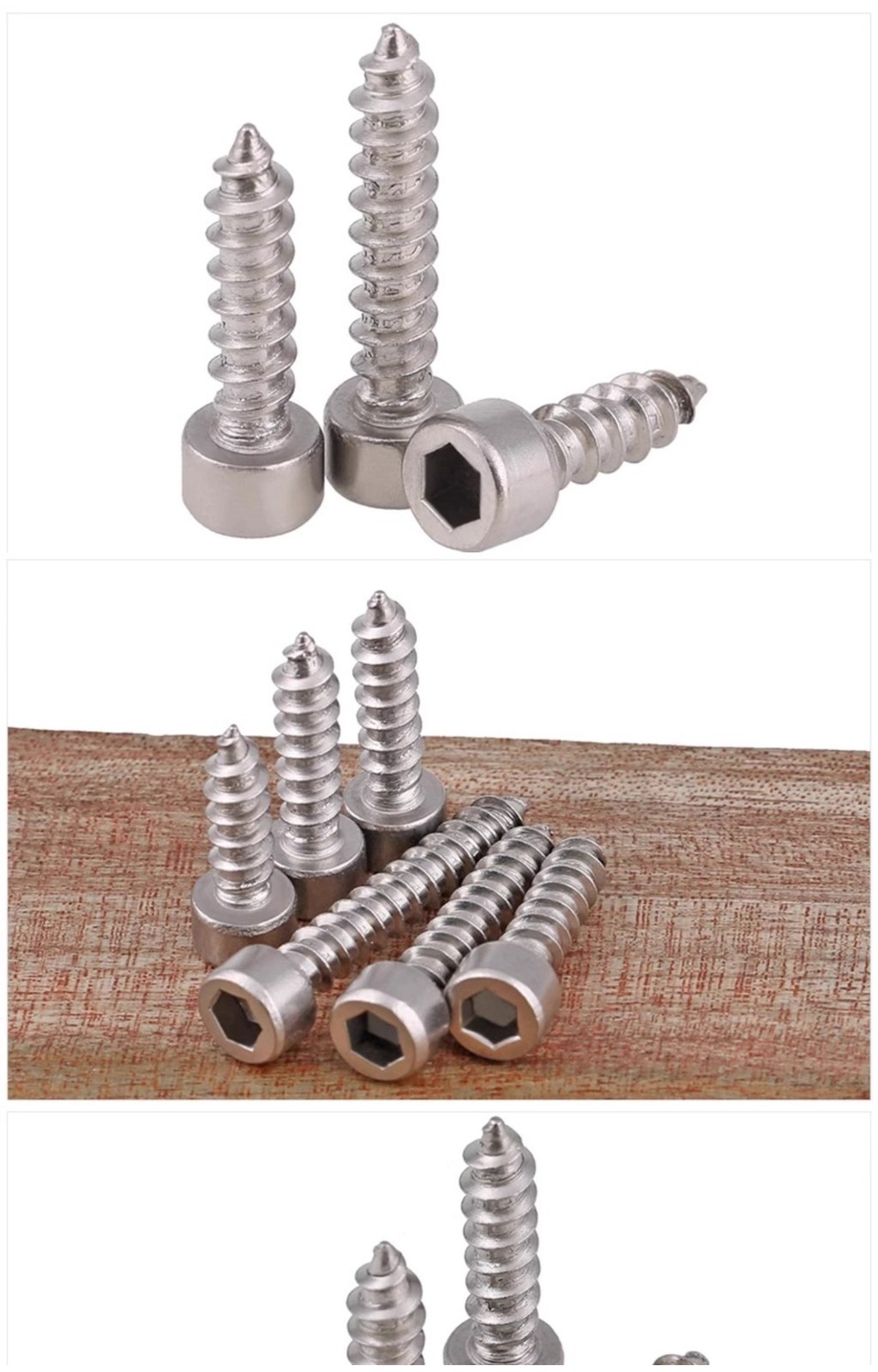 ((xsp) 304 Stainless Steel Cup Head Hexagon Socket Self-Tapping Screw ...
