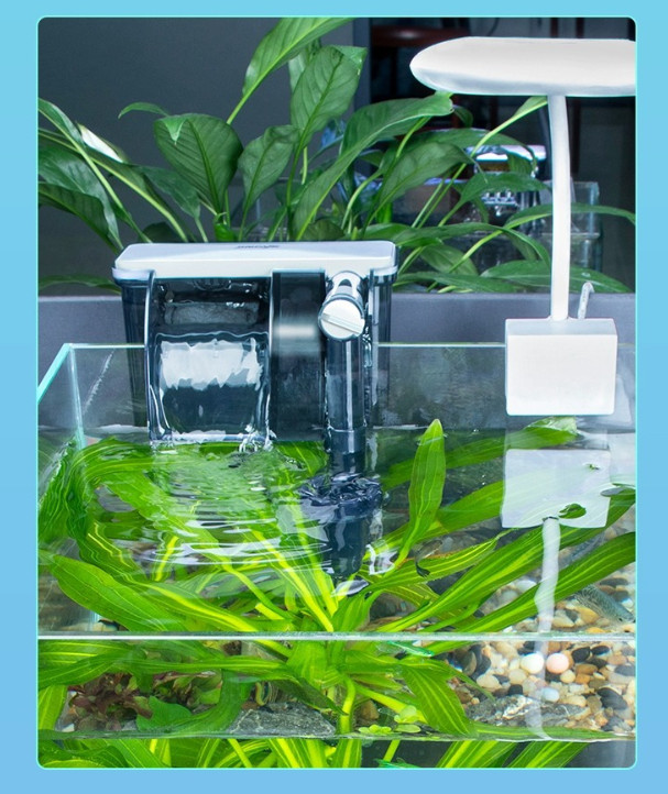 JINGYE Aquarium Hanging Filter JY-W155 JY-W255 JY-W355 Fish Tank Hang Clip On HOB Waterfall Pump ...