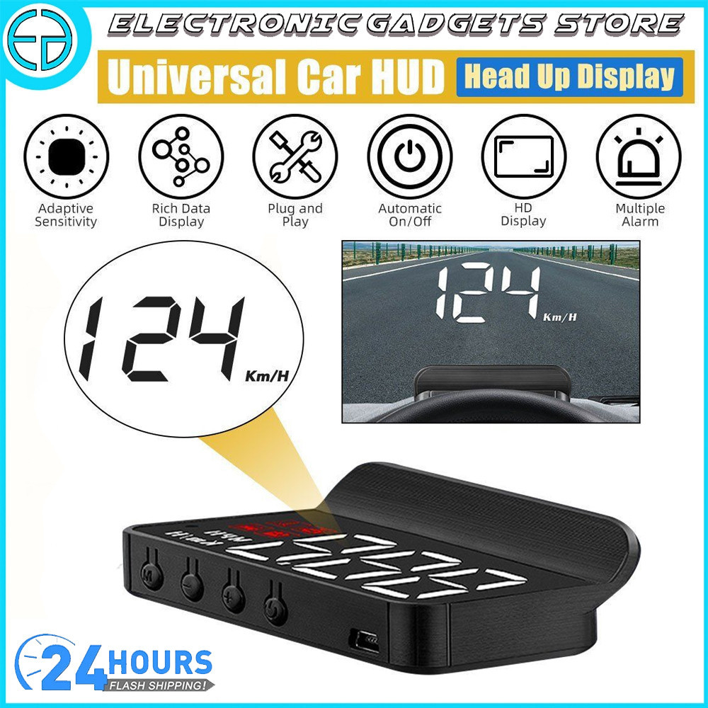 Head Up Display OBD HUD Car Gurage Digital Speedometer Simple Plug and ...