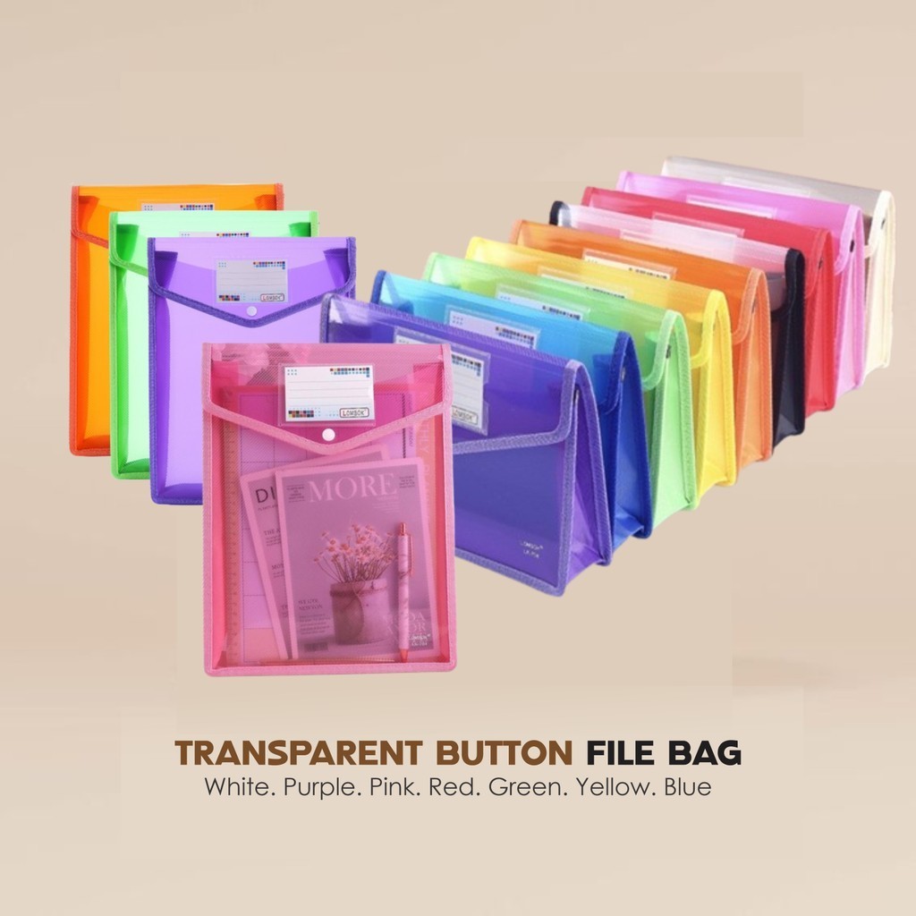 BSU A4 Button File / Expandable Folder (1 pc) Office Children File ...