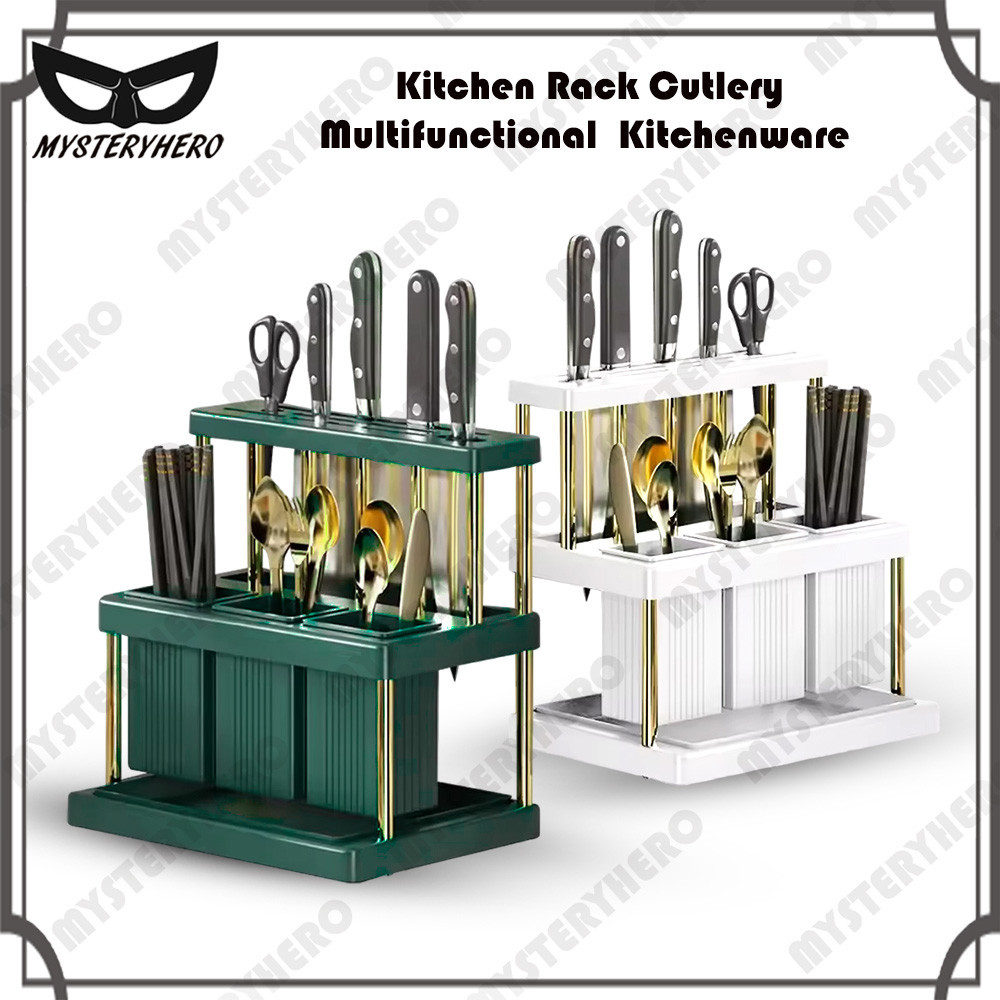 MysteryHero Kitchen Rack Cutlery Chopstick Drainer Holder Rak Pisau Rak ...