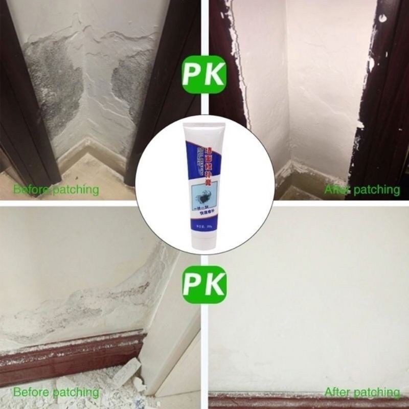 WALL PATCH HOLE REPAIR SEALANT TAMPAL DINDING PECAH WATERPROOF CREAM ...