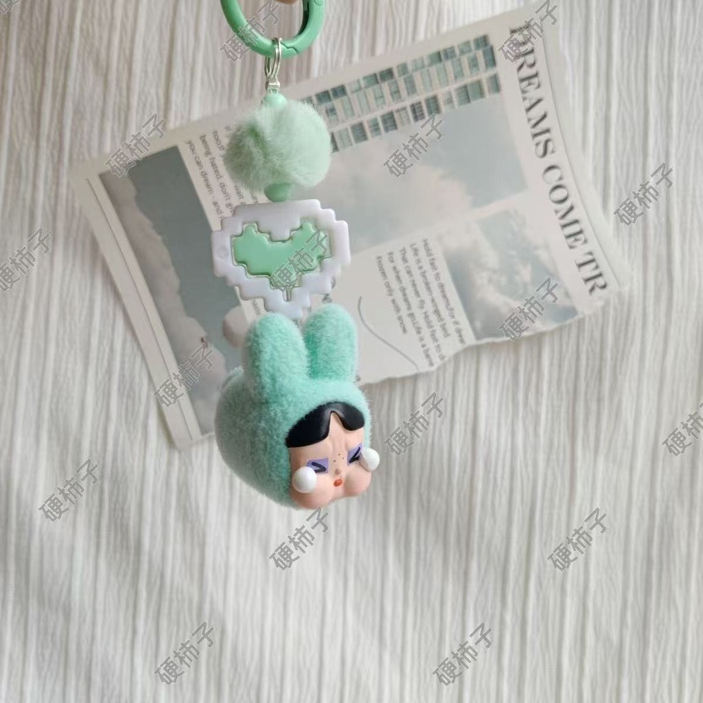 Pop Mart Crying Baby Mini Flocking Cute Grains DIY Mobile Phone ...