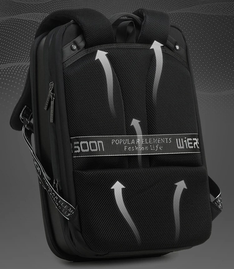 WIERSOON High Quality Ultra-thin Hard Shell Men Fashion Backpack TSA ...
