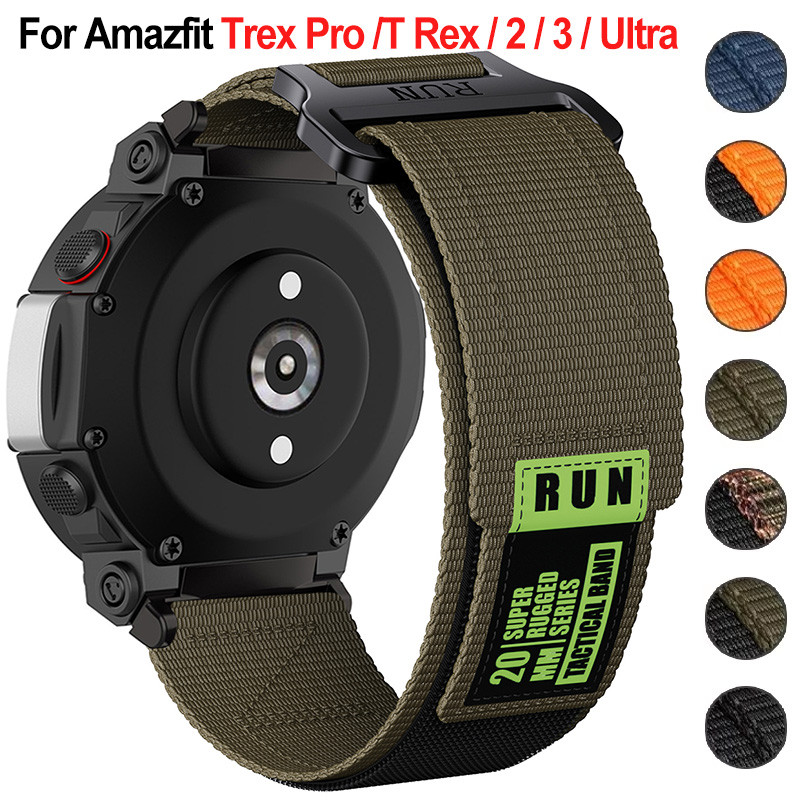 Nylon Strap For Amazfit T-rex 2 3 Ultra Watch Band For Huami Amazfit Trex Pro T Rex Sport Belt ...