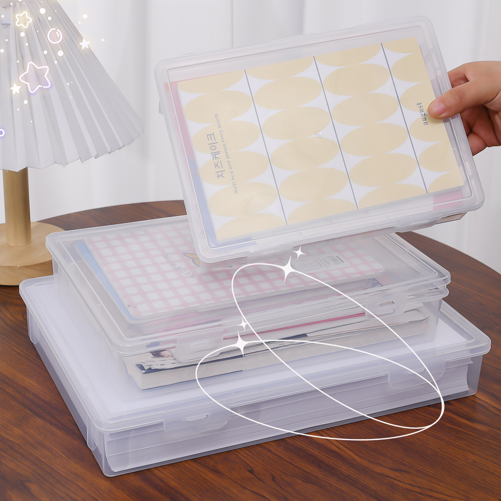 A4 A5 File Plastic Storage Box- Waterproof and Dustproof Document Data ...