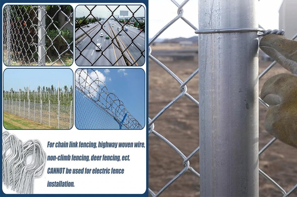 Galvanized Fence Wire Ties Easy-to-use Fence Wire Fasteners 100pcs ...