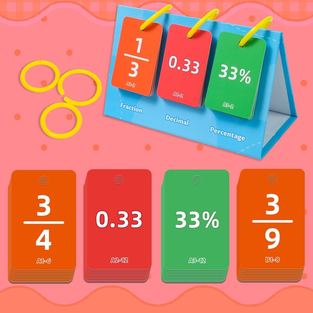 69Pcs Educational Math Flashcards Classroom Mathematics Teaching Aids ...