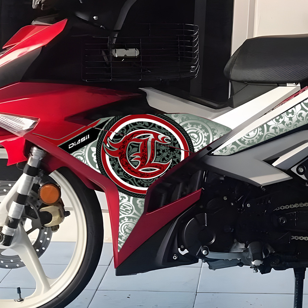For MOTOR YAMAHA Y15 Y15ZR STRIPE CUSTOM Side Body Sticker Batik ...