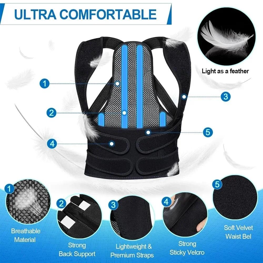 Posture Corrector Back Orthopedic Straps Adjust Spinal Brace ...