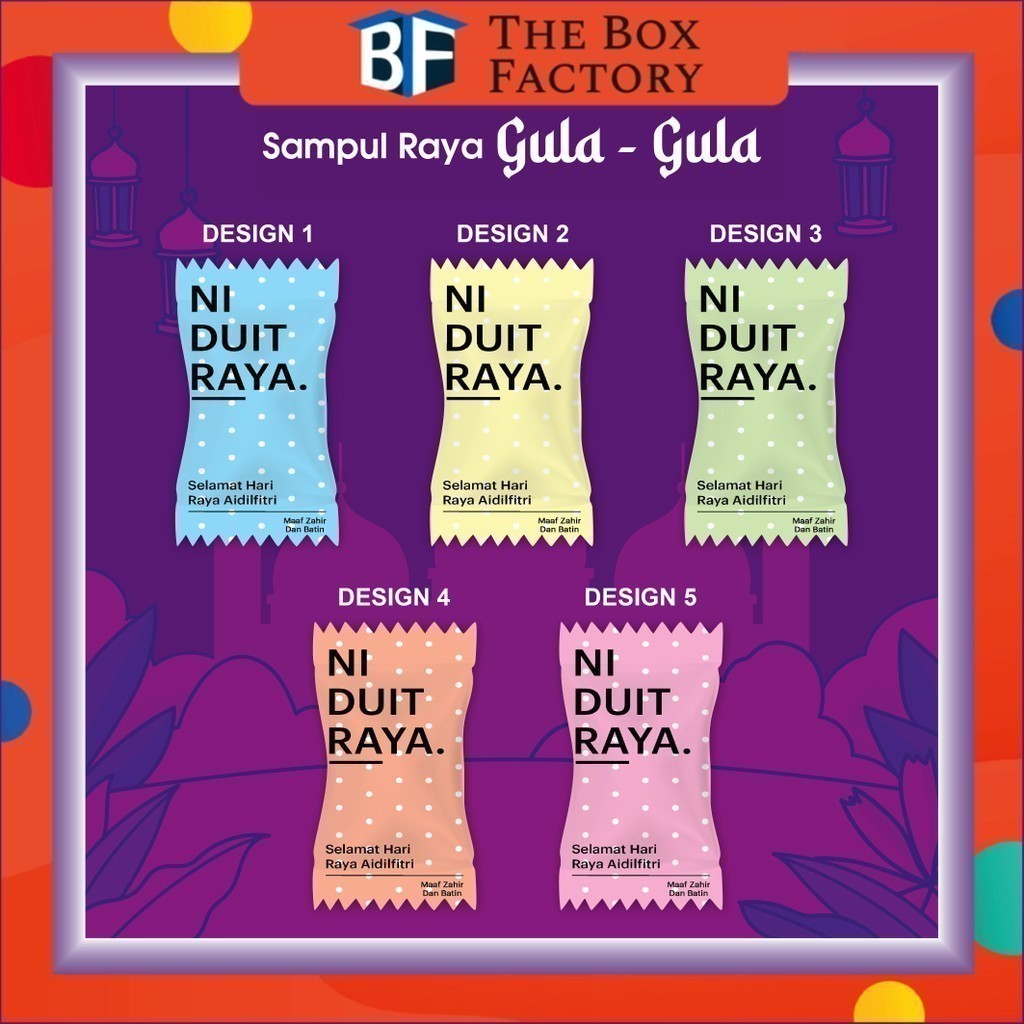 2025[8pcs/Pkt]Sampul Raya Gula SMALL SIZE Aidilfitri Kartun Angpau ...