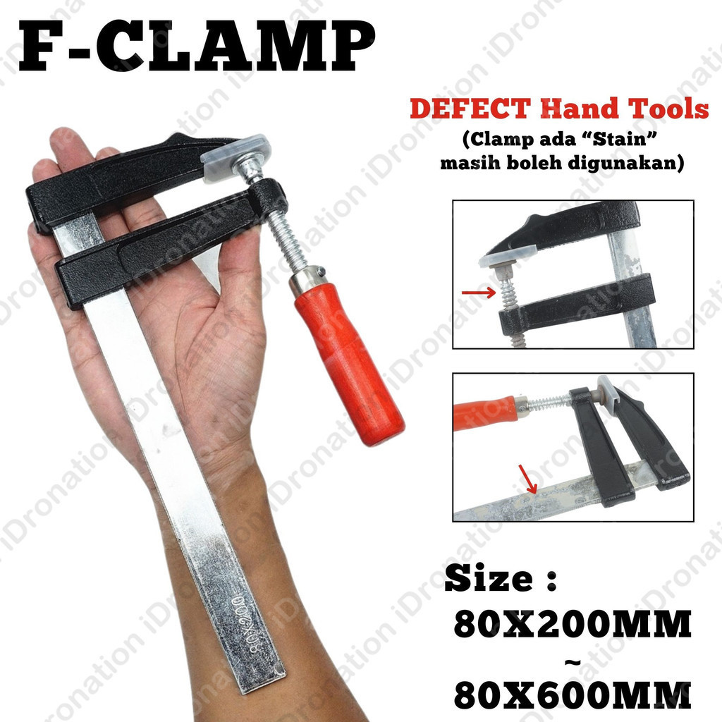 Clearance Stock 80MM 8 12 16 20 24 Inch F Clamp Adjustable F Sliding ...