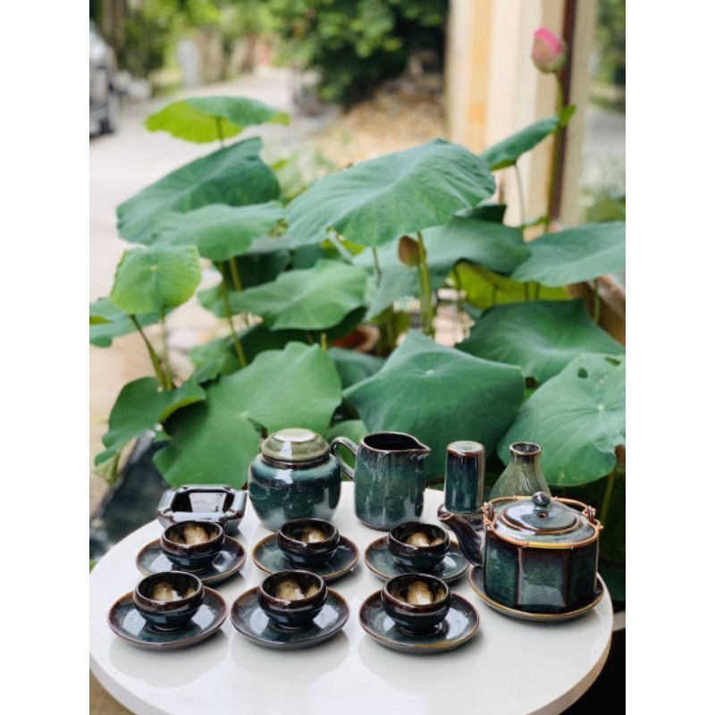 Bat Trang tea set and tea set with fire-glazed enamel (SAMPLE 1) MADE ...