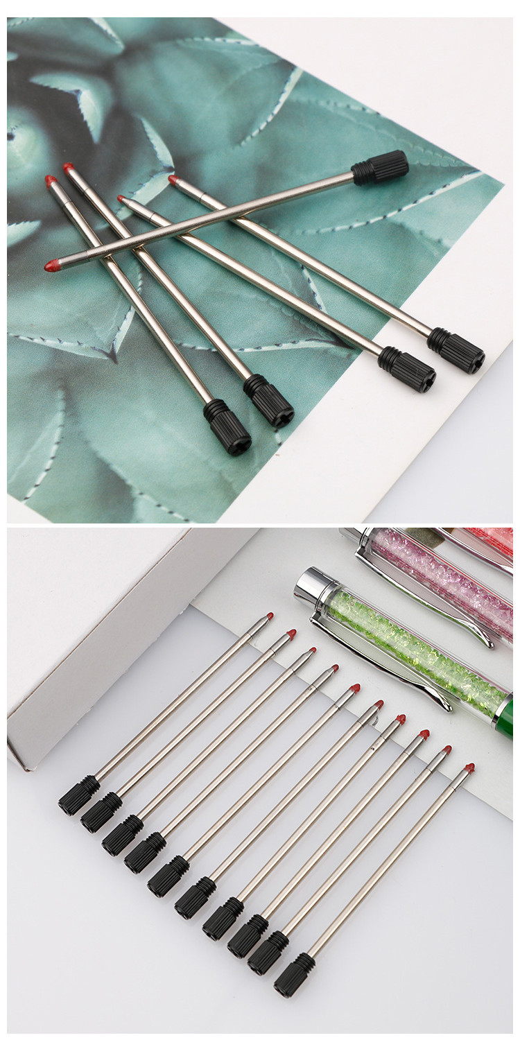 5Pcs metal rotating ballpoint pen core, black red blue pen tip 0.7mm ...