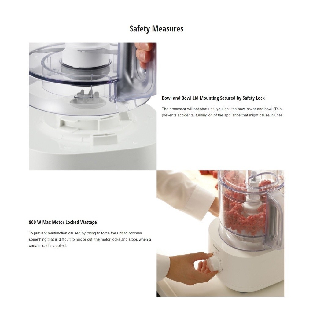 Panasonic Food Processor with 5 Accessories for 18 Functions| MK-F310WSK (Meat Grinder Juicer ...