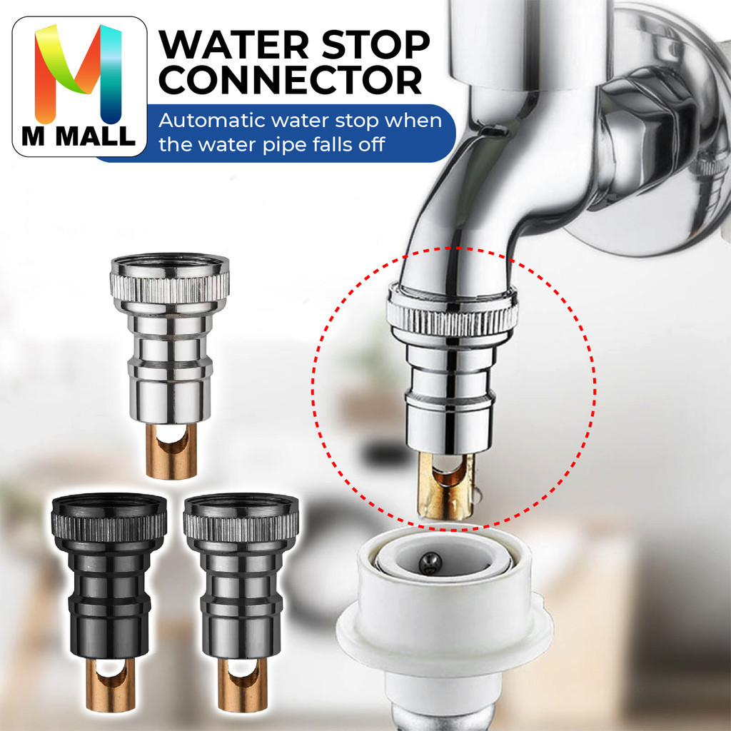 Faucet Water Outlet Adapter Washing Machine Automatic Water Stop Nozzle ...