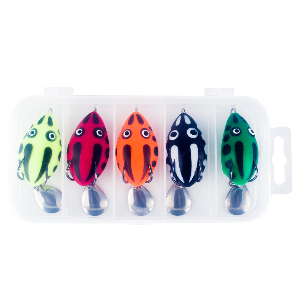 5pcs/boxed Tiruan Umpan Casting Katak Ikan Topwater Soft Frog Lure 4cm ...