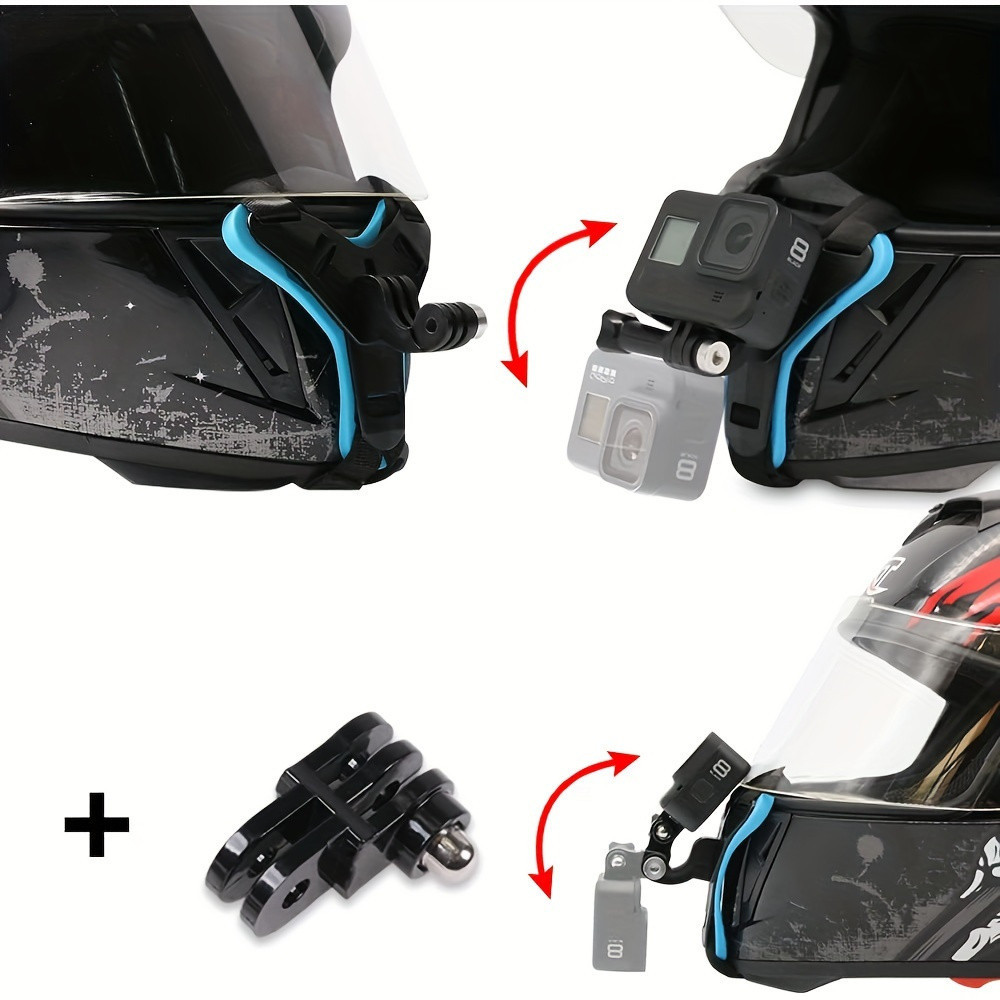 Motorcycle Helmet Chin Strap Mount For GoPro For Hero 12 11 10 9 8 7 6 ...