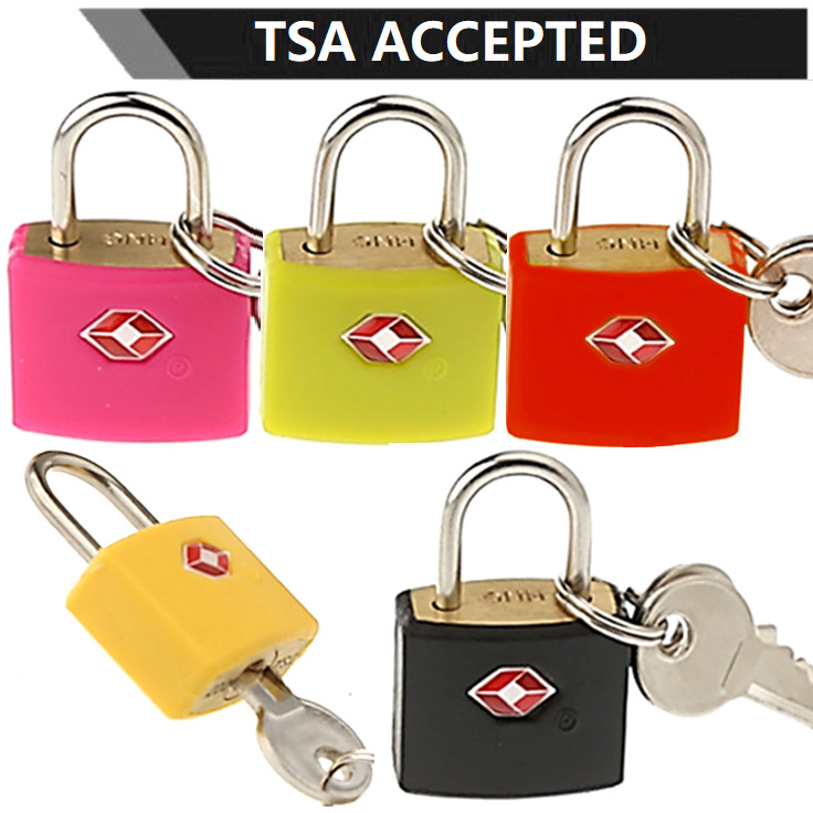 TSA Approved Security Customs Luggage Padlock Travel Bag Suitcase Cable ...