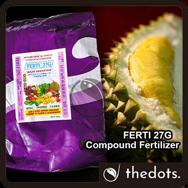 20kg FERTI 27G Durian Compound Fertilizer / Baja Durian Baja Sayur ...