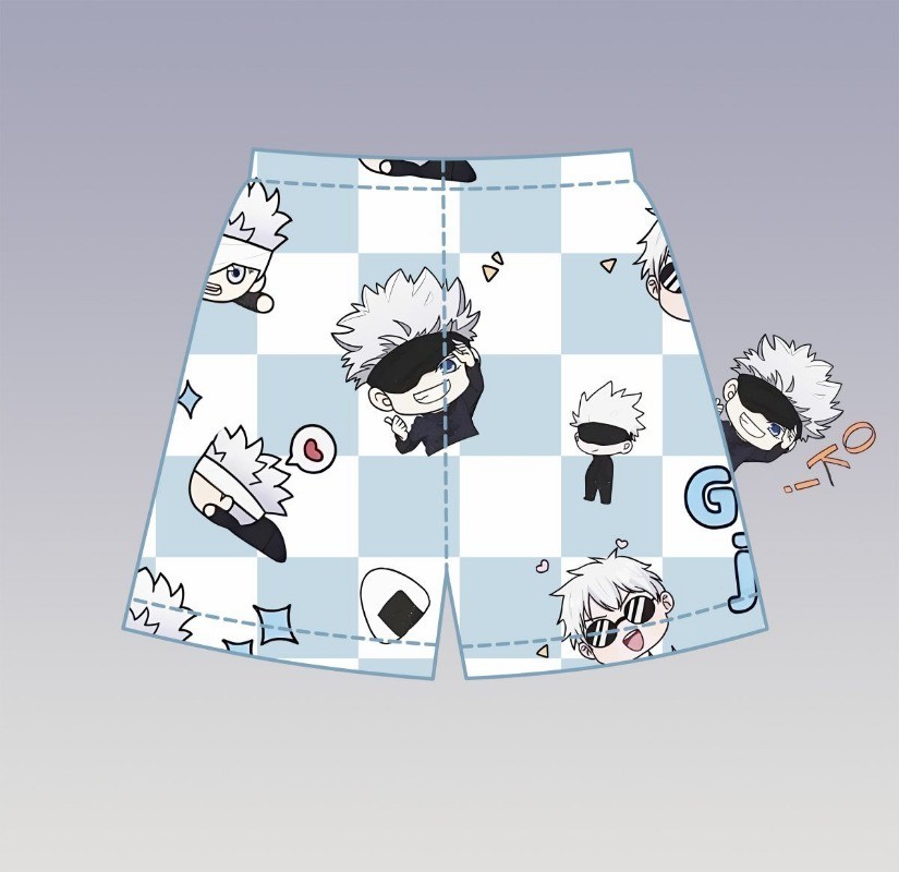 Anime Jujutsu Kaisen Satoru Gojo Pajamas Cute Sleepwear Summer Thin ...