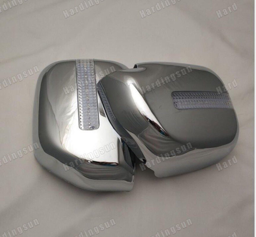 Chrome rearview mirror cover For Toyota Land cruiser Prado FJ90 3400 ...