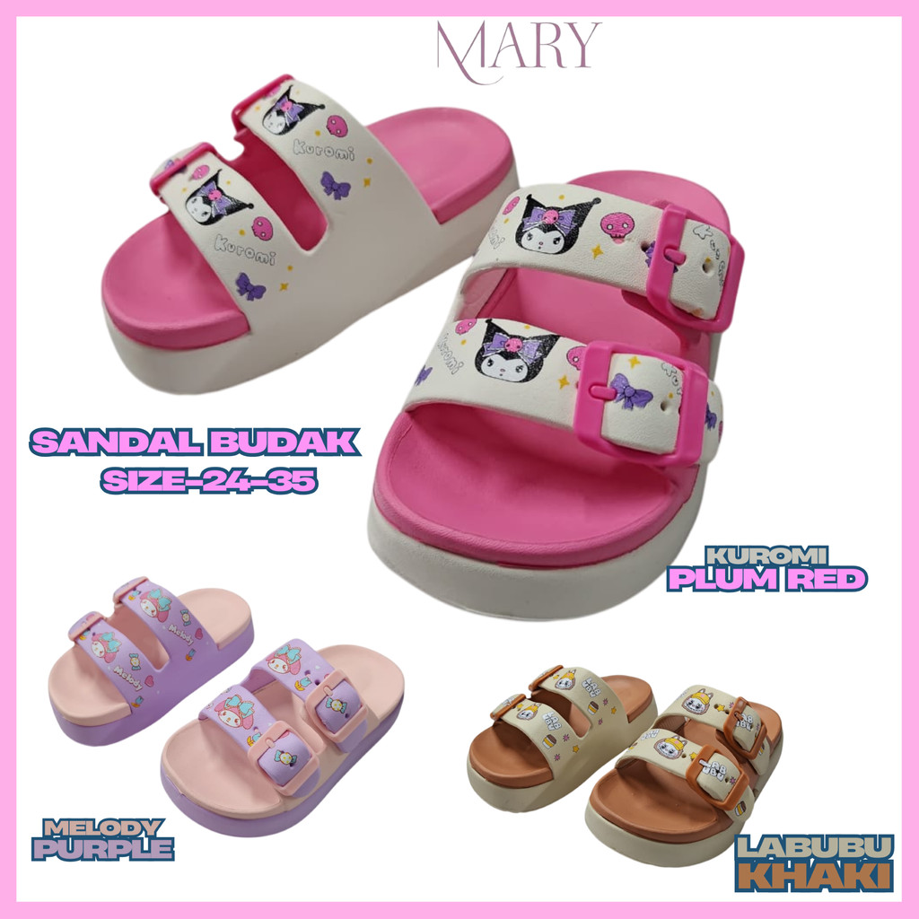 [MARY] Kid EVA Cartoon Slippers&Sandals/Girls Kuromi Labubu Merody ...