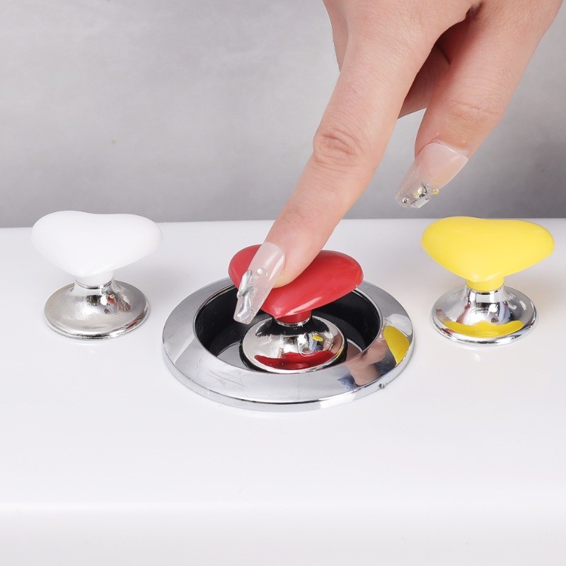 Colorful Creative Heart-Shaped Toilet Press/ Home Bathroom Decoration ...