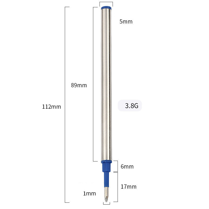 1Pc metal rotating ballpoint pen core, black blue red pen tip 1mm ...