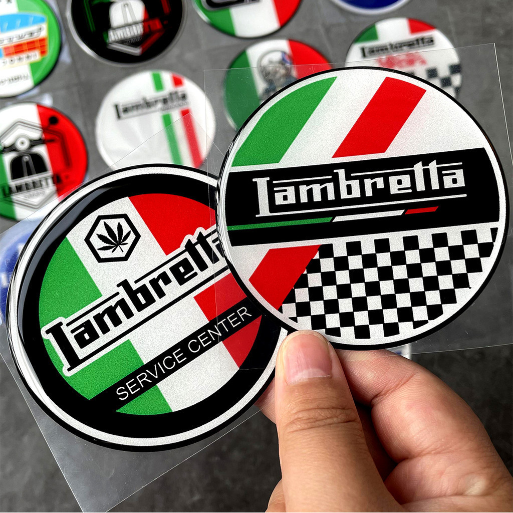 3D Reflective Lambretta Motorcycle Sticker Motorbike Body Adhesive ...